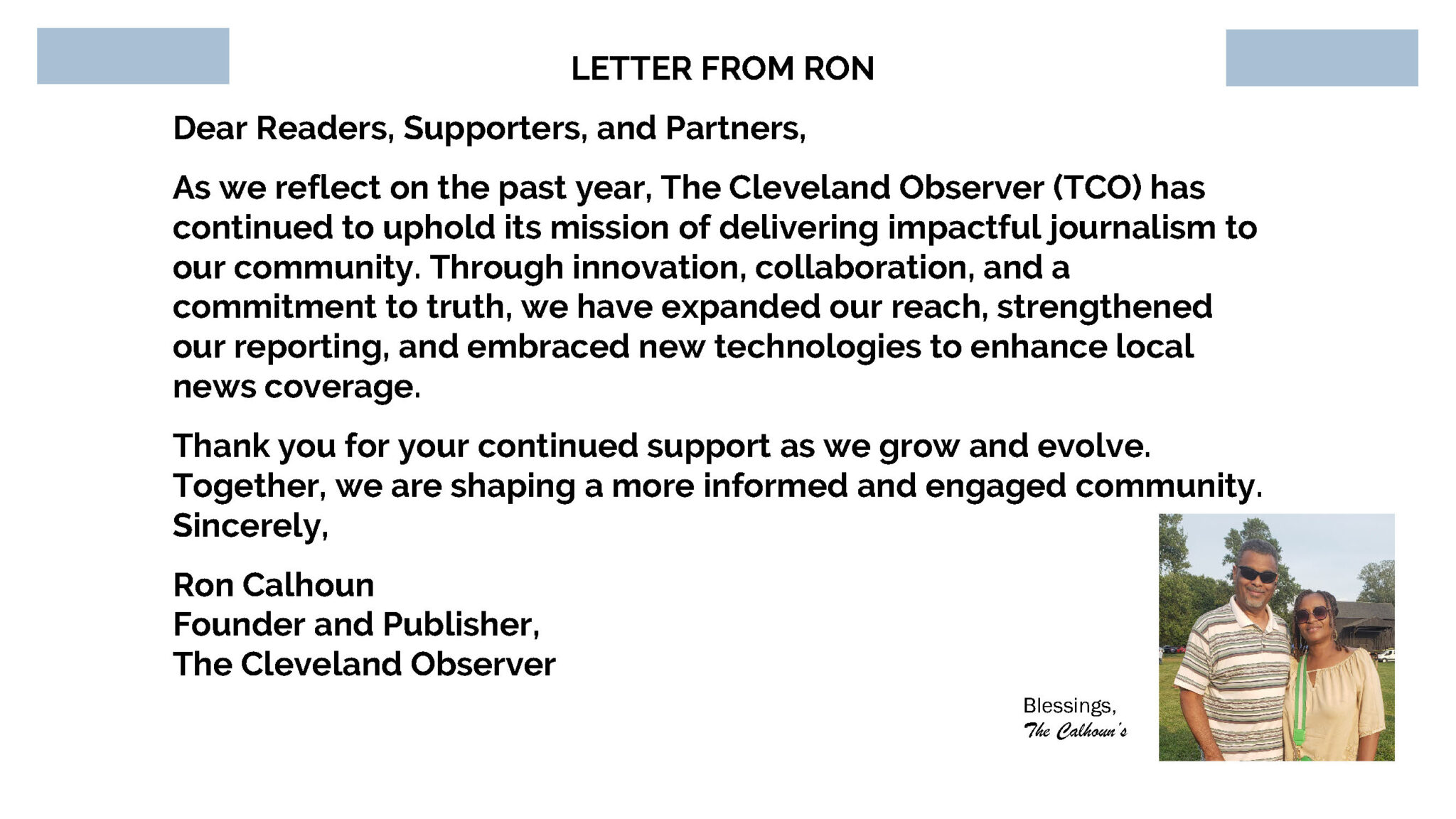 The Observer Team - The Cleveland Observer